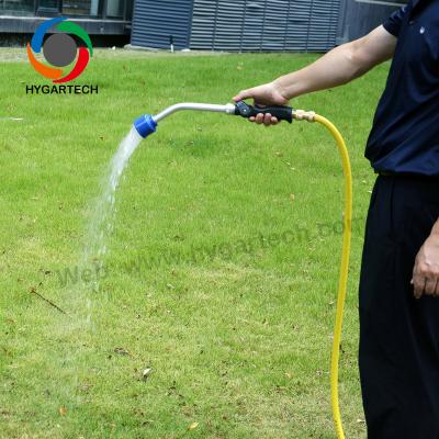 China Metal Watering Wand With Thumb Control Valve 2 Quot Face Aluminum Sprayhead For Easy Reach Comfortable Spraying for sale