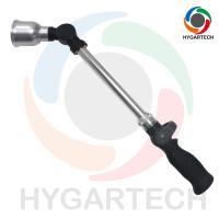 China Thumb Control Metal Extended Soft-rain Sprayer With 20cm Metal Extended Tube With Adjustable Angle To Control Spray Direction for sale