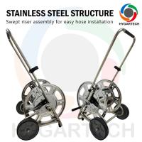 China High Durability Stainless Steel Trolley Hose Reel Cart With 3/4