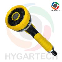 China Multifunctional Thumb Control Spray Nozzle With Hose Connector For Gardening Irrigation And Car Washing for sale