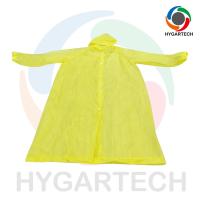 China PEVA Portable One Size Fits All Reusable Yellow Pocket Raincoat for sale