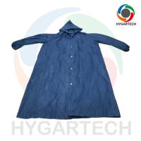 China PEVA Portable Blue Reusable Pocket Raincoat One Size Fits All for sale