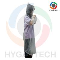 China PEVA Portable Reusable Transparent Pocket Raincoat One Size Fits All for sale