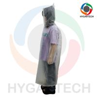 China PEVA Portable Reusable Transparent Pocket Raincoat One Size Fits All for sale