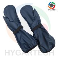China PU & Polyester Waterproof Windproof  Lined Blue Skiing Gloves For Winter Outdoor Adventures for sale