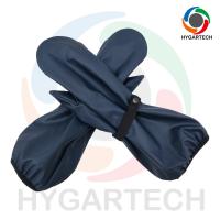 China PU & Polyester Waterproof Windproof  Lined Blue Skiing Gloves For Winter Outdoor Adventures for sale