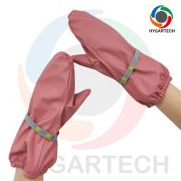 China Warm And Unisex PU & Polyester Waterproof Windproof Lined Pink Skiing Gloves for sale