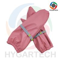 China Warm And Unisex PU & Polyester Waterproof Windproof Lined Pink Skiing Gloves for sale
