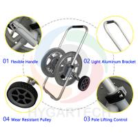 China High Durability Metal Trolley Hose Reel Cart For 1/2