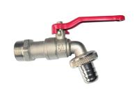 China Nickel Plated Garden Tap Forging Brass Ball Bibcock Construction for sale