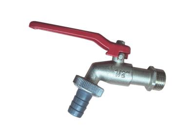 China Light Type Brass Ball Bibcock Valve Tap Nickel Plated for sale