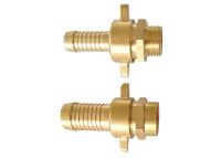 China Three Piece Brass Hose Fittings , Brass Hose Connector Easy Connection for sale