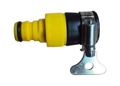 China Plastic Universal Tap Hose Adaptor with Click Easy Connect Quick Connector for sale