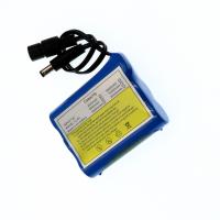 China 18650 Lithium Battery Pack | 12.6V 3400mAh Universal Rechargeable Lithium-ion Battery Pack | DC Male+Female Dual Connector for LED Lights | Customizable China Factory Direct for sale