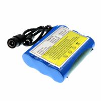 China 18650 Lithium Battery Pack | 12.6V 3400mAh Universal Rechargeable Lithium-ion Battery Pack | DC Male+Female Dual Connector for LED Lights | Customizable China Factory Direct for sale