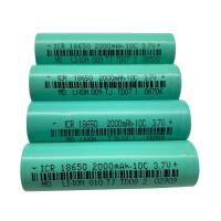 China ICR18650 3.7V 2000mAh 10C High Discharge Rechargeable Lithium Ion Battery Cell, Flat Top Unprotected 18650 Battery for Electric Toys，RoHS Compliant Made in China for sale