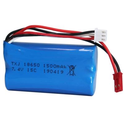 China Long Cycle Life 18650 Battery Pack | 1000 Times 11.1Wh 1500mAh 7.4V Liion Battery Pack for Wireless Alarm Systems | ROHS Compliant | Made in China for sale