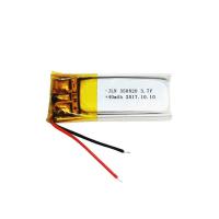 China Factory Supply 350820 3.7V 40mAh Mini Lithium Polymer Battery Built-in PCM Protection with Red Black Wire Leads for Bluetooth Earbuds, RoHS Compliant Made in China for sale