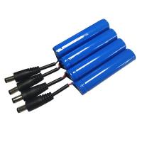 China OEM ODM 18650 Battery Pack | 3.7 V Li -ion 2200mah 18650 Rechargeable Lithium Battery with a Male DC Barrel Jack Connector for LED Light for sale