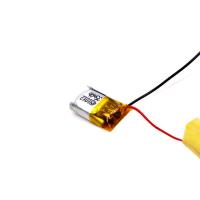 China 3.7V 35mAh Ultra‑Mini Lithium Polymer, Li‑Po Rechargeable Battery Cell with Yellow Insulating Patch Bare Wire for Tiny Wearable Devices, RoHS Compliant Made in China for sale
