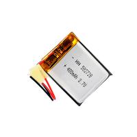 China 1.5Wh 400mAh 3.7V 400mAh Lithium Polymer Rechargeable Battery, Soft‑Pack Li‑po Battery with Red & Black Wires for Mini GPS Tracker，CE Certified for sale