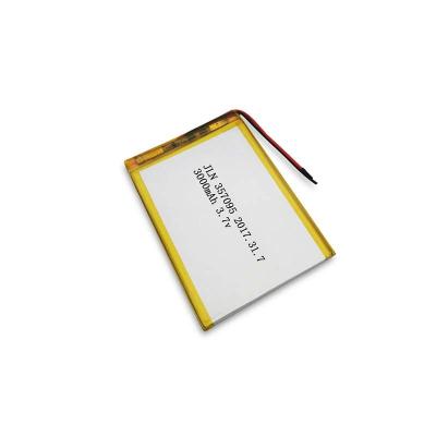 China PL357095 11.1Wh 3.7V 3000mAh Lithium Polymer Rechargeable Battery, Soft Pack Li‑po Battery with Red Black Wires for Portable Devices，CE Certified for sale