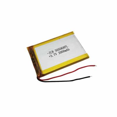 China PL505068 7.4Wh 3.7V 2000mAh Rechargeable Lithium Polymer Soft Pack Battery With Wire Leads For Portable Consumer Electronics, MSDS Certified for sale