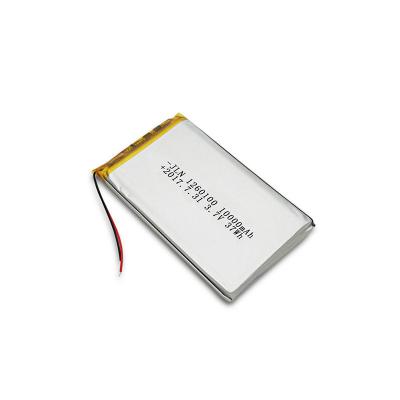 China PL1260100 3.7V 10000mAh Lithium Polymer Rechargeable Battery, 37Wh Soft Pack Li‑po Battery with Red Black Wires for Power Bank，CE Certified for sale