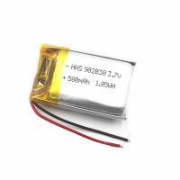China PL902030 3.7V 500mAh LiPo Battery 1.85Wh Lithium Polymer Battery Built-in Protection Circuit for Bluetooth Headset, MSDS China Manufacturer for sale