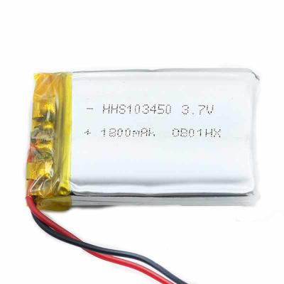 China PL103450 3.7V 1200mAh LiPo Battery 4.44Wh Lithium Polymer Battery Built-in Protection Circuit for Bluetooth Speaker, UN38.3 China Manufacturing Factory for sale