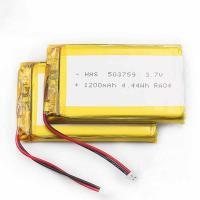 China PL503759 3.7V 1200mAh LiPo Battery 4.44Wh Lithium Polymer Battery Built-in Protection Circuit for Bluetooth Audio, MSDS China Manufacturer for sale