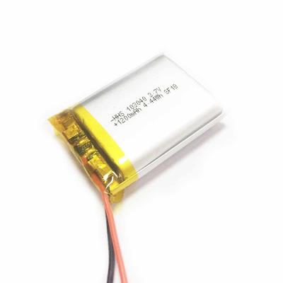 China PL103040 3.7V 1200mAh LiPo Battery 4.44Wh Lithium Polymer Battery Built-in Protection Circuit for Mini Speaker, CE China Manufacturer for sale