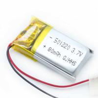 China PL501220 3.7V 80mAh Rechargeable Lithium Polymer Li-Po Battery with Lead Wires for Ultra Small Wearable Electronics, RoHS Compliant Made in China for sale