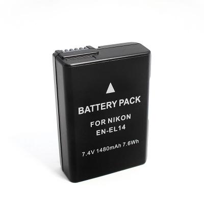 China Samsung 7.4V 1480mAh 7.6Wh Rechargeable Lithium‑ion Battery， EN‑EL14 Replacement Battery Pack for Nikon Cameras, RoHS Compliant Made in China for sale