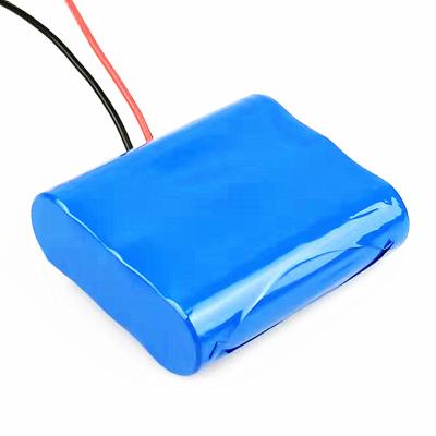 China 26.4Wh 2200mAh 12V Rechargeable 18650 Lithium Ion Battery Pack with Bare Red Black Wire Lead for Mini Monitoring Camera, MSDS China Manufacturer for sale