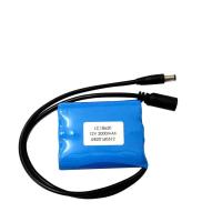 China 33.3Wh 12V 3Ah 18650 Lithium Ion Battery Pack with Separate DC Male Female Charge Discharge Cable for LED Light Strip,  MSDS China Manufacturing Factory for sale