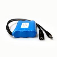 China 33.3Wh 12V 3Ah 18650 Lithium Ion Battery Pack with Separate DC Male Female Charge Discharge Cable for LED Light Strip,  MSDS China Manufacturing Factory for sale