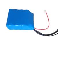 China 12V 6Ah 18650 Rechargeable Lithium Battery Pack, Blue PVC Heat Shrink Insulation with DC Female Charging Jack & Extra Stripped Red Black Lead Wires, CB China Manufacturer for sale