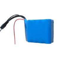 China 12V 6Ah 18650 Rechargeable Lithium Battery Pack, Blue PVC Heat Shrink Insulation with DC Female Charging Jack & Extra Stripped Red Black Lead Wires, CB China Manufacturer for sale