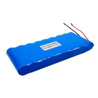 China 7.8Ah 12V Flat Long Strip 18650 Rechargeable Lithium Battery Pack with Label & Stripped Red Black Bare Wires, IEC62133 China Manufacturer for sale