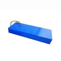 China 12V 8800mAh Slim Vertical 18650 Rechargeable Lithium Battery Pack, Blue PVC Heat Shrink Insulation with Heat-shrink Tubing Terminated Red Black Wires, CE China Manufacturer for sale
