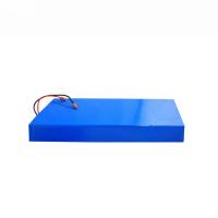 China 12V 8800mAh Slim Vertical 18650 Rechargeable Lithium Battery Pack, Blue PVC Heat Shrink Insulation with Heat-shrink Tubing Terminated Red Black Wires, CE China Manufacturer for sale