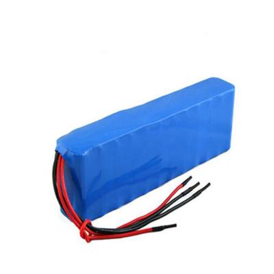 China CC CV 12V 16Ah 18650 Lithium Ion Battery, Blue PVC Heat Shrink Insulation with 2 Groups of Stripped Red Black Lead Wires, CE China Manufacturing Factory for sale