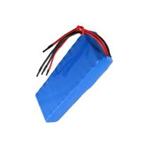 China CC CV 12V 16Ah 18650 Lithium Ion Battery, Blue PVC Heat Shrink Insulation with 2 Groups of Stripped Red Black Lead Wires, CE China Manufacturing Factory for sale
