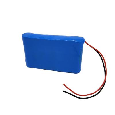 China Custom 12V 4400mAh Blue PVC Insulated BMS Protected Rechargeable Li-ion Cell with Bare Tinned Red Black Lead Wires for Slim Embedded Devices, RoHS Compliant Made in China for sale