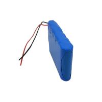 China Custom 12V 4400mAh Blue PVC Insulated BMS Protected Rechargeable Li-ion Cell with Bare Tinned Red Black Lead Wires for Slim Embedded Devices, RoHS Compliant Made in China for sale