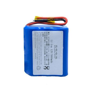 China Custom 12V 5000mAh Rechargeable Lithium Battery Packs with Heat-Shrunk Bare Lead Wires for mall Solar Lights | IEC62133 China Manufacturer for sale