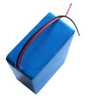 China 12V 39Ah 18650 Lithium Battery Pack with Blue PVC Insulated High-Capacity Rechargeable Li-ion Cell with Bare Lead Wires for Outdoor Surveillance, UN38.3 Compliant Made in China for sale
