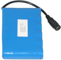 China 12V 5000mAh 18650 Rechargeable Lithium Battery Pack，Blue PVC Insulated Li-ion Cell with Pre-Wired DC Female Connector for Portable Lighting，MSDS China Manufacturer for sale