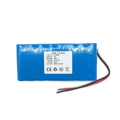 China High Capacity 11.1V 16000mAh 18650 Lithium Rechargeable Battery Pack with Bare Red Black Lead Wires for Emergency Backup Power, CE China Manufacturer for sale